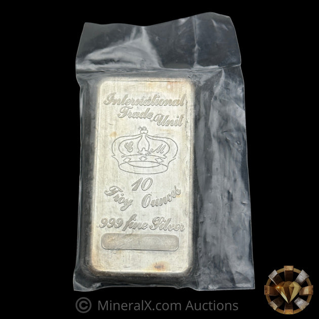 10oz Crown Mint Vintage Silver Bar In Seal – MineralX