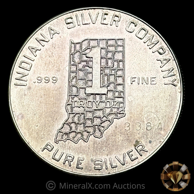 1oz 1975 Engelhard Indiana Silver Company Vintage Silver Coin – MineralX