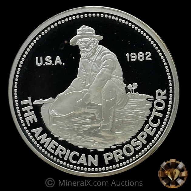 1oz 1982 Engelhard Proof Prospector Vintage Silver Coin – MineralX