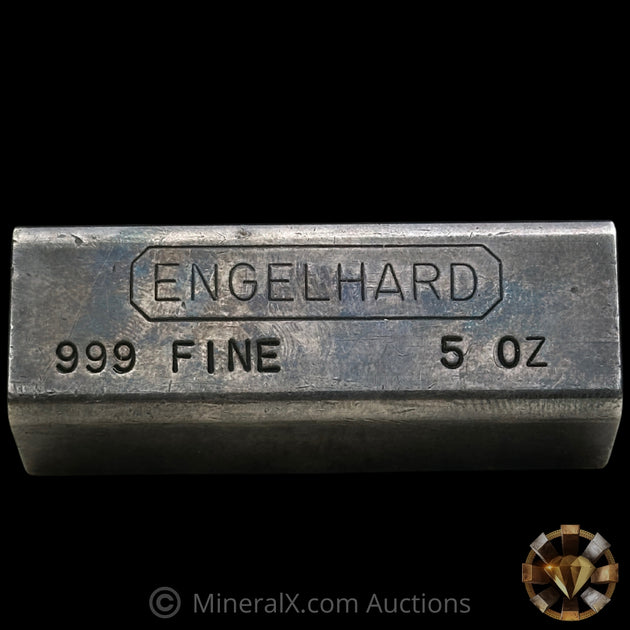 5oz Engelhard Full Hallmark Industrial Extruded Vintage Silver Bar Wit ...