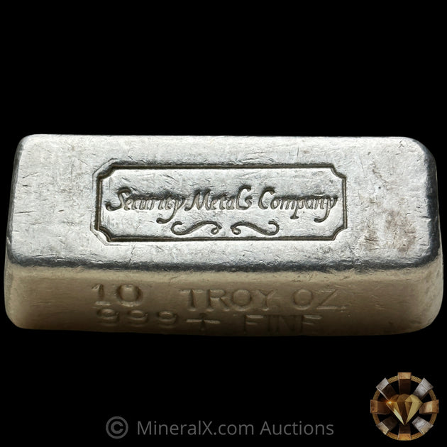 10oz Security Metals Company Vintage Silver Bar – MineralX