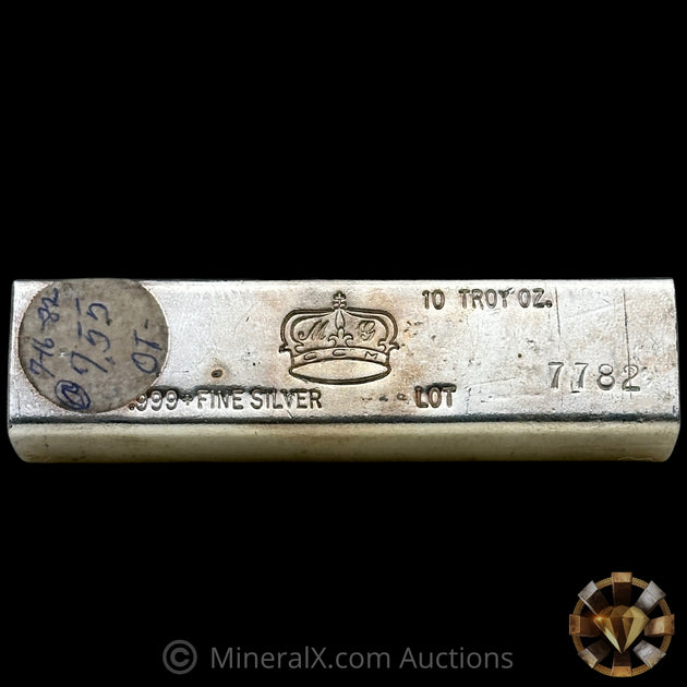 10oz Crown Mint Vintage Silver Bar – MineralX