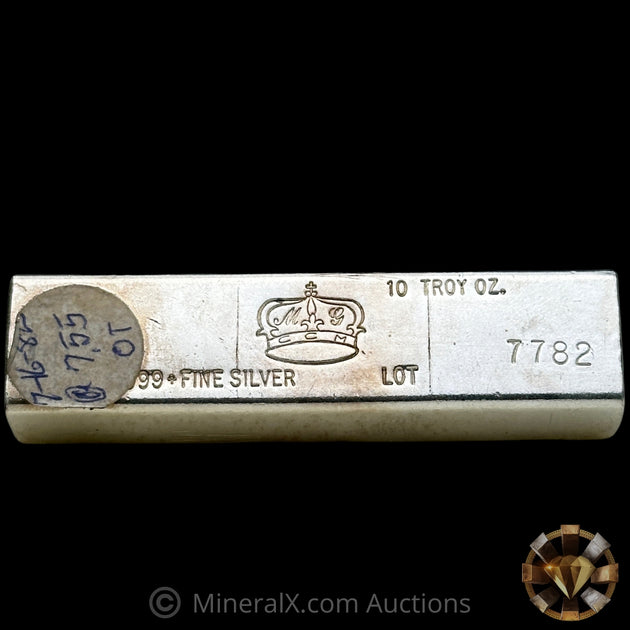 10oz Crown Mint Vintage Silver Bar – MineralX