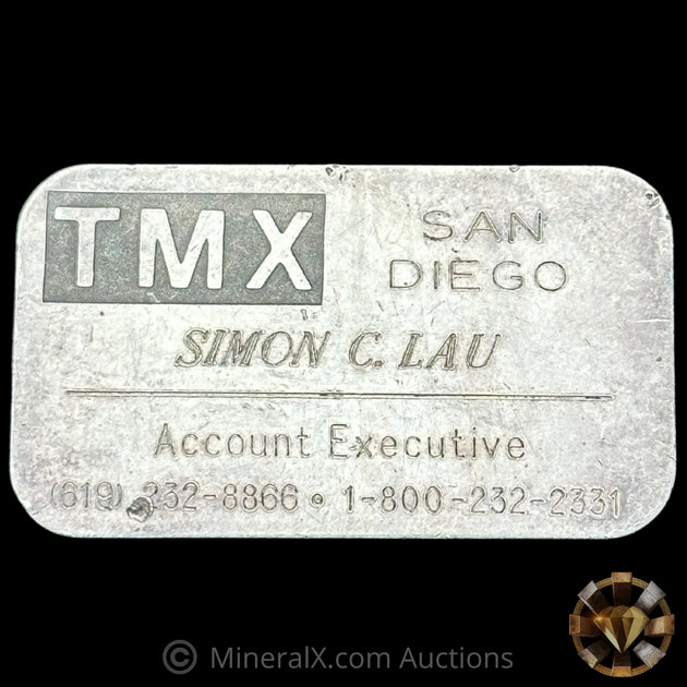 1oz Engelhard TMX San Diego Reverse Vintage Silver Bar – MineralX