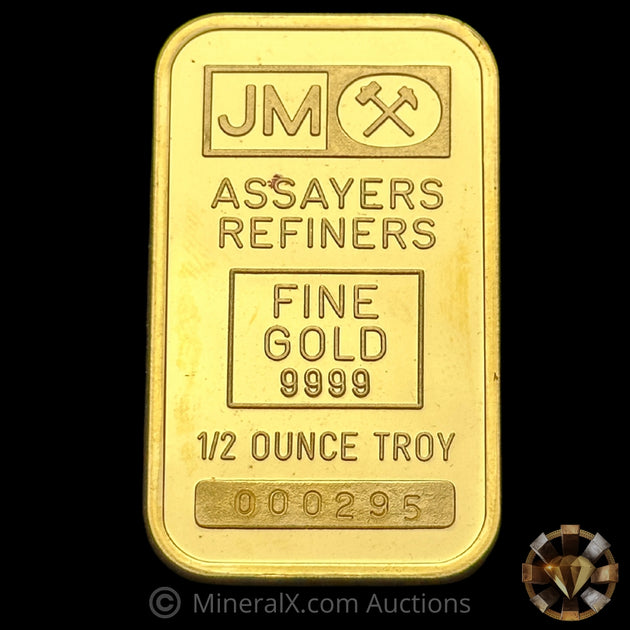 1/2oz Johnson Matthey Vintage Gold Bar With Low Serial Number – MineralX
