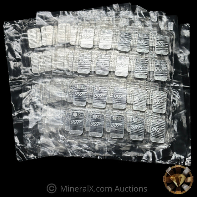 x100 1oz (100oz Total) The Royal Mint 007 Diamonds Are Forever Silver ...
