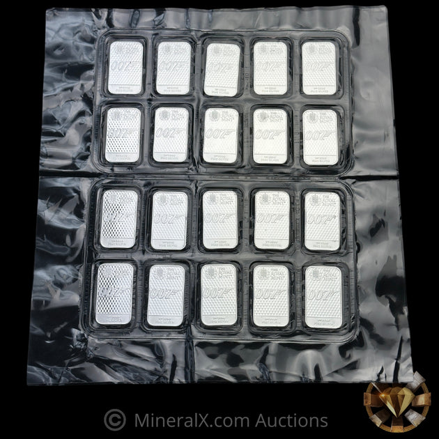 x100 1oz (100oz Total) The Royal Mint 007 Diamonds Are Forever Silver ...