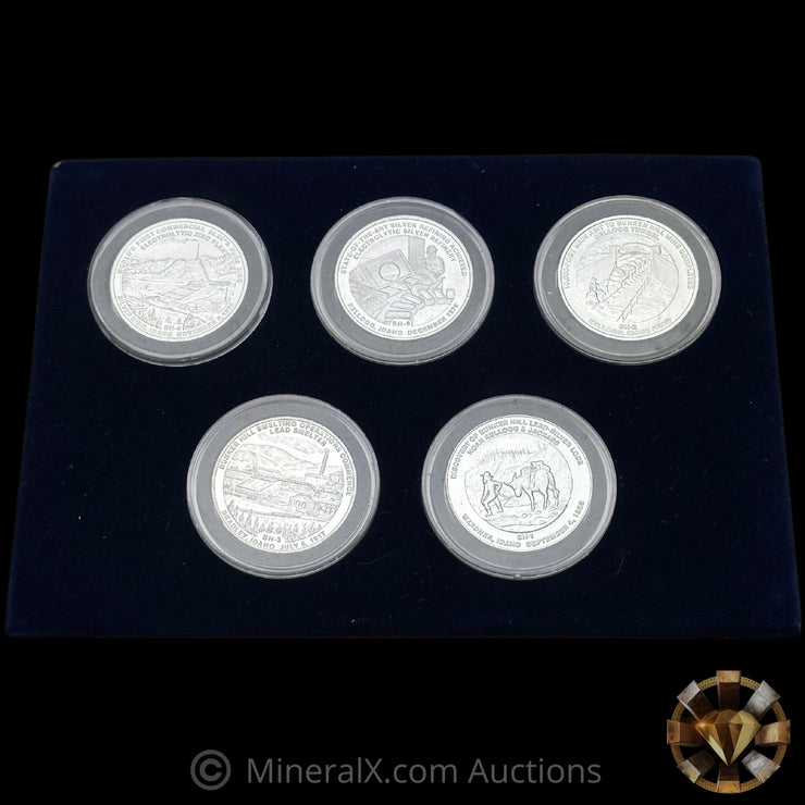x5 1oz The Bunker Hill Company Silver Medallion Series Vintage Silver ...
