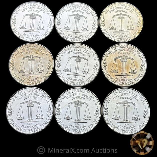 x9 1oz California Crown Mint CCM Vintage Silver Coins – MineralX