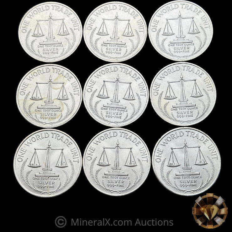x9 1oz 1985 World Trade Unit Vintage Silver Coins – MineralX