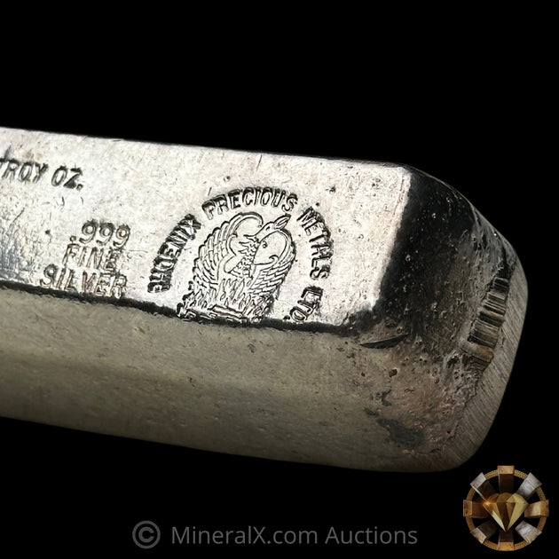 50oz Phoenix Precious Metals LTD Large Hallmark Vintage Silver Bar ...