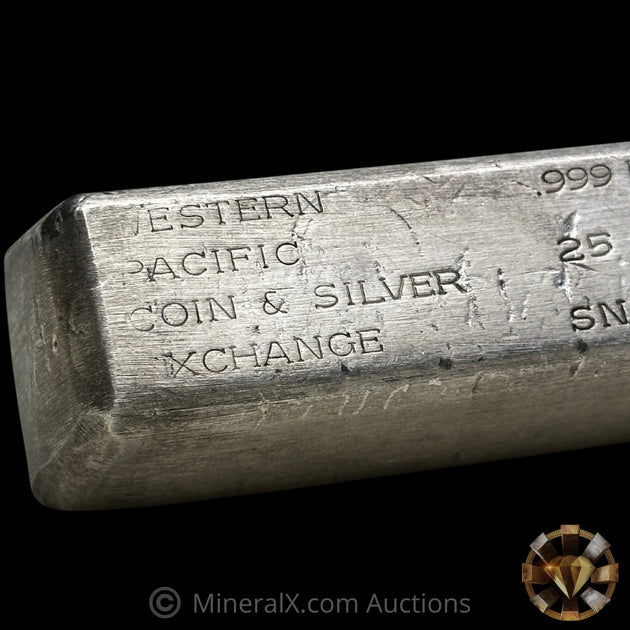 25oz Western Pacific Coin & Silver Exchange Vintage Silver Bar – MineralX