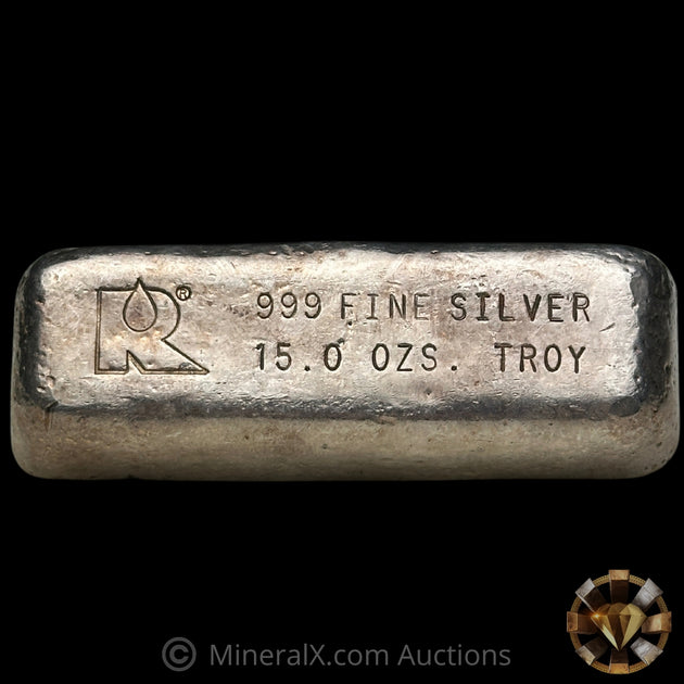 15oz Rexair Rainbow Vacuum R Vintage Silver Bar – MineralX
