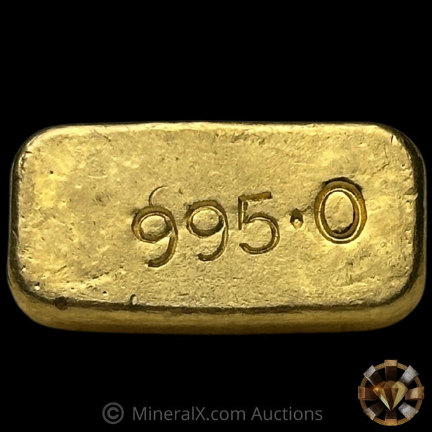1oz N M Rothschild & Sons RMR Early "995.0" Fineness Vintage Gold Bar ...
