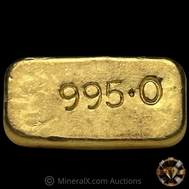 1oz N M Rothschild & Sons RMR Early "995.0" Fineness Vintage Gold Bar ...