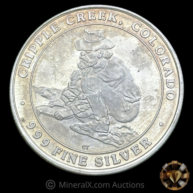 1oz Cripple Creek Colorado Mining Vintage Silver Coin – MineralX