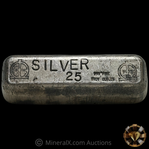 25oz M & B Mining Omega Vintage Silver Bar – MineralX