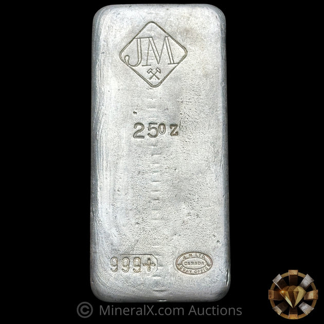 25oz JM Johnson Matthey Vintage Silver Bar – MineralX