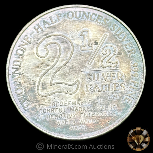 2 1/2oz 1969 W H Foster / Hercaimy Eagles Nest Vintage Silver Coin ...