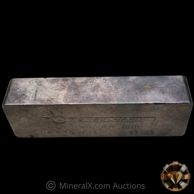16.075 (1/2 Kilo) Engelhard Bull Logo Vintage Extruded Silver Bar ...