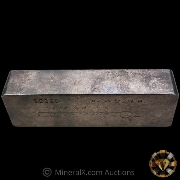 16.075 (1/2 Kilo) Engelhard Bull Logo Vintage Extruded Silver Bar ...