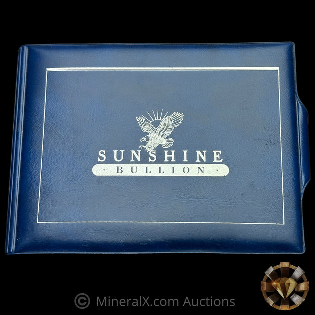 7oz 1982 Sunshine Bullion Vintage Silver Coin Set In Original Blue Vel ...