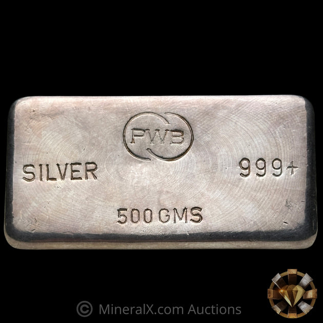 500g (1/2 Kilo) PWB Vintage Silver Bar – MineralX