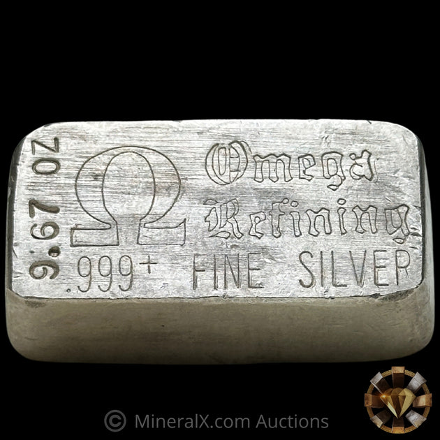 9.67oz Omega Refining Vintage Silver Bar – MineralX