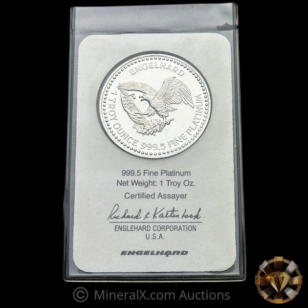 1oz 1986 Engelhard Proof Vintage Platinum Prospector Mint In Original ...