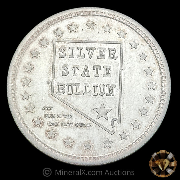 1oz SSB Silver State Bullion Nevada Vintage Silver Coin – MineralX