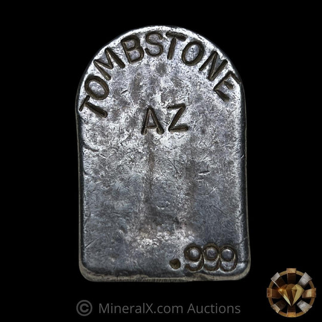 Tombstone 1oz Vintage Silver Bar – MineralX