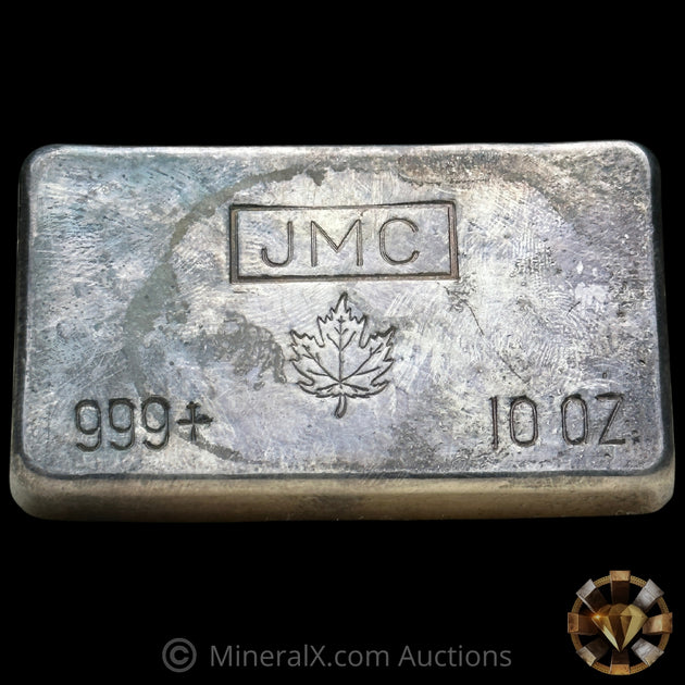 10oz Johnson Matthey JMC Vintage Silver Bar – MineralX