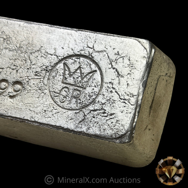 101.88oz Crown Mint GR Vintage Poured Silver Bar – MineralX