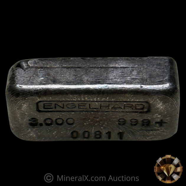 3oz Engelhard Top Hallmark Vintage Poured Silver Bar – MineralX
