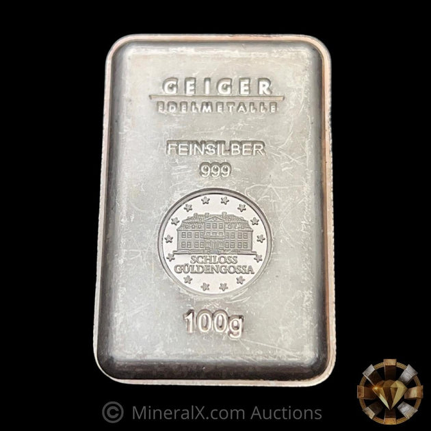 Geiger 100g Silver Bar – MineralX