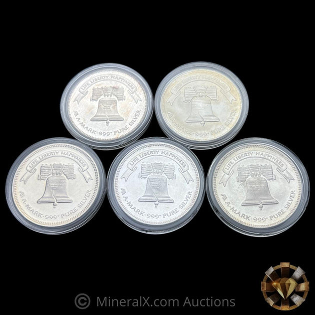 x5 AMARK 1oz Vintage Silver Coins – MineralX