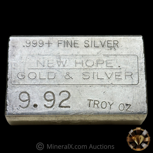 9.92oz New Hope Gold & Silver Vintage Poured Silver Bar – MineralX