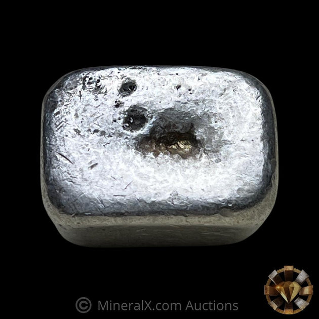 1oz APW American Platinum Works (No Halllmark) Vintage Poured Silver B ...