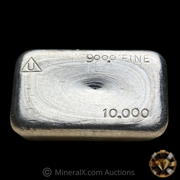 10oz Delta Smelting & Refining Vintage Poured Silver Bar with Original ...