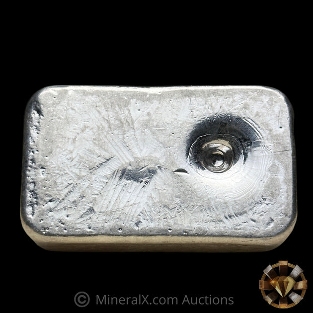 10oz Delta Smelting & Refining Vintage Poured Silver Bar with Original ...