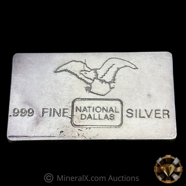 9.2oz National Dallas Vintage Poured Silver Bar – MineralX