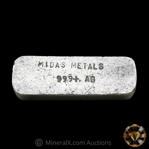 1oz Midas Metals Vintage Poured Silver Bar – MineralX