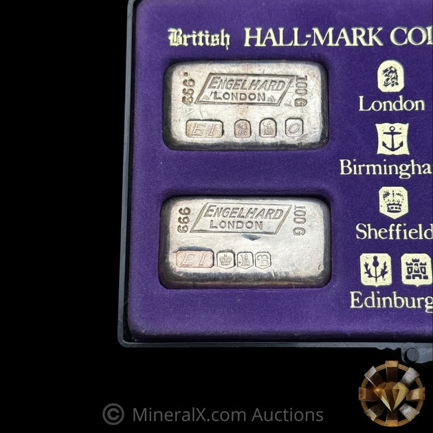 1969 Engelhard London British Hallmark Collection Complete (x4 100g) V ...