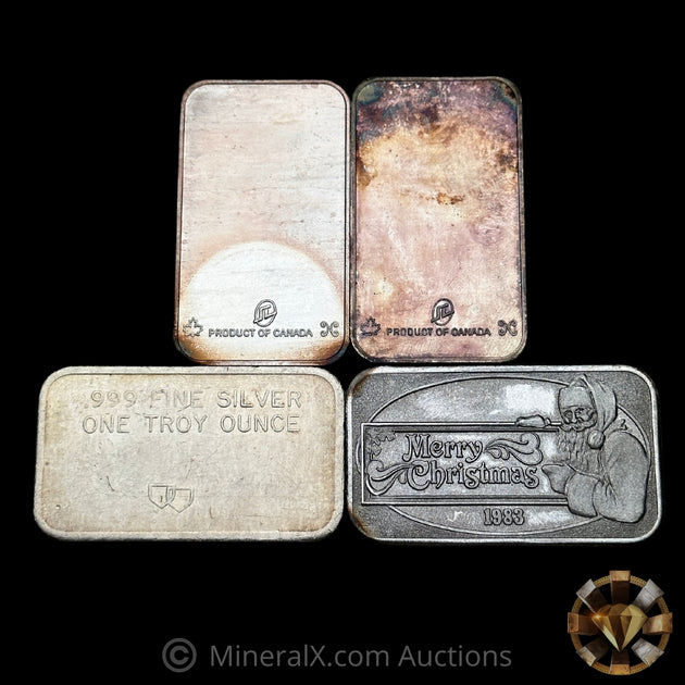 x4 1oz Vintage Silver Art Bar Lot (4oz Total) – MineralX