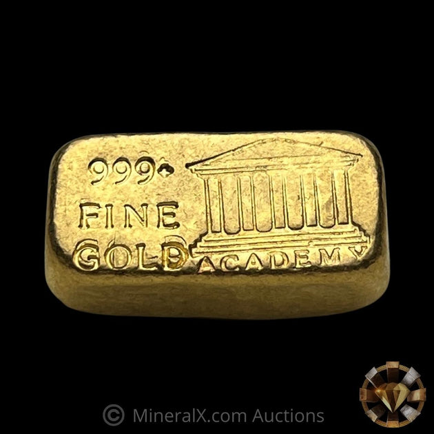 1oz Academy Vintage Poured Gold Bar – MineralX