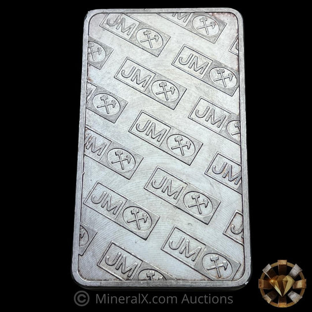 100oz Johnson Matthey JM Vintage Pressed Silver Bar – MineralX