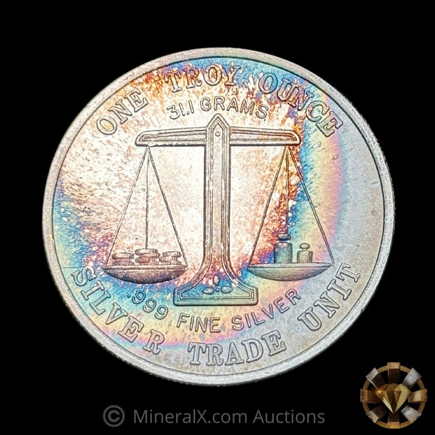 1oz Silver Trade Unit Vintage Toned Silver Coin – MineralX
