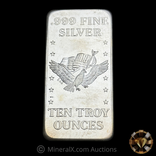 10oz 1981 US Assay Office San Francisco Vintage Pressed Silver Bar ...
