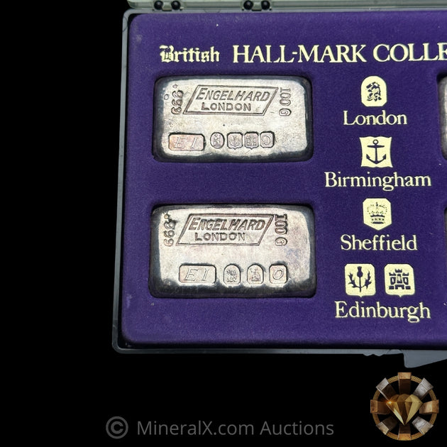 1969 Engelhard London Hallmark Collection Complete Vintage Silver Bar ...