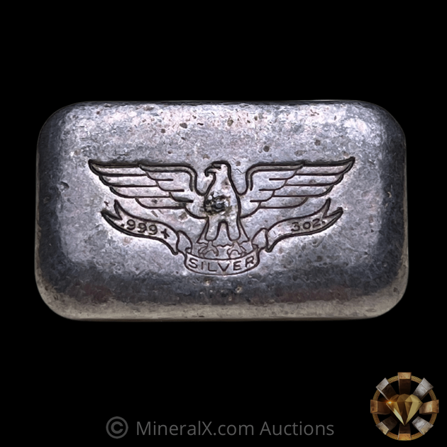 Foster 3oz Deak Vintage Poured Silver Bar – MineralX